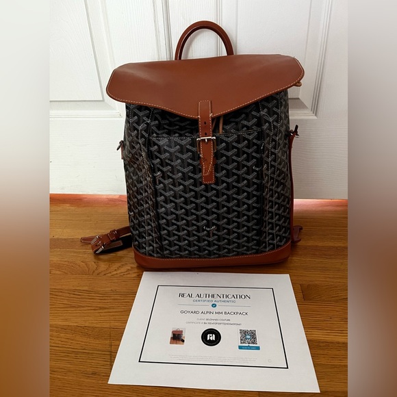 Goyard | Bags | Goyard Alpin Backpack Goyardine Blacktan | Poshmark